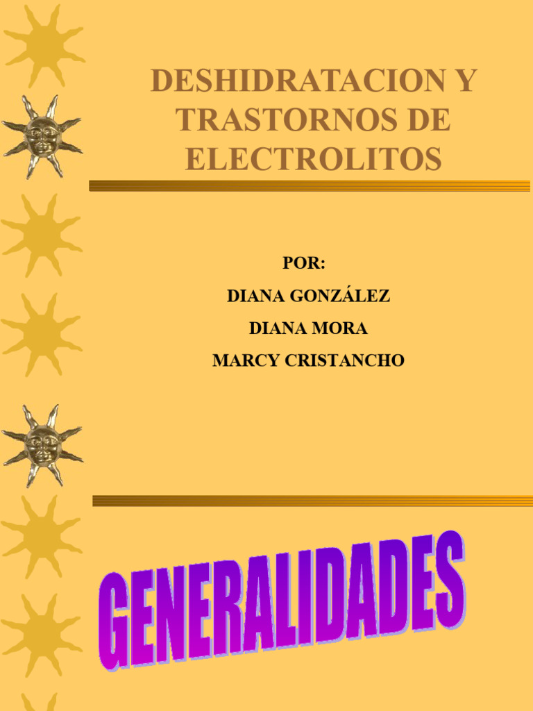 Deshidratacion y Trastornos de Electrolitos | PDF | Sodio | Fisiología