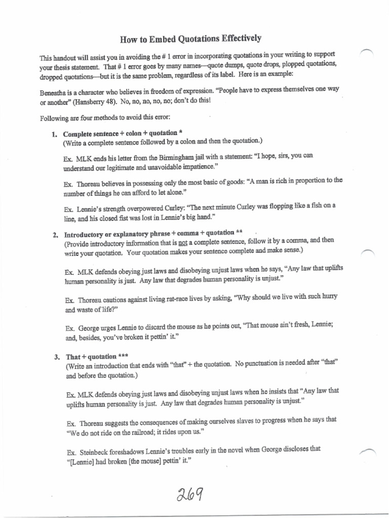 Embeddingquoteseffectively 1 | PDF