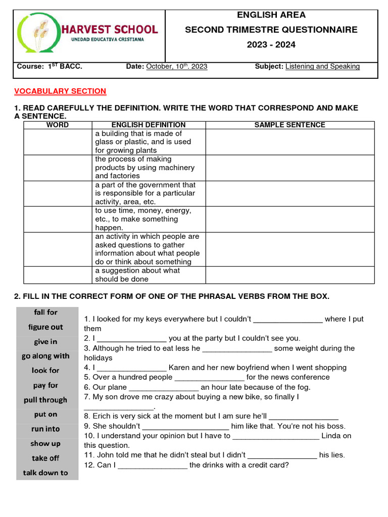 2JXD00ZQWV 1ST. Second Term Questionnaire | PDF | Climate Change | Tropical Cyclones