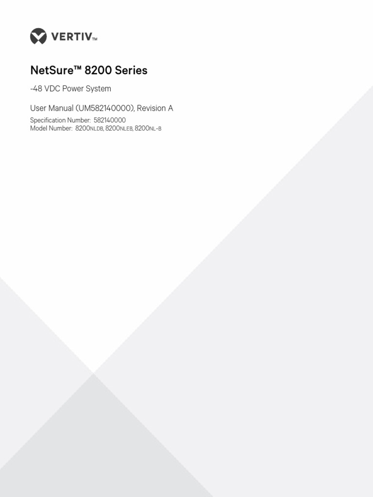 Um582140000 Netsure 8200 User Manual | PDF