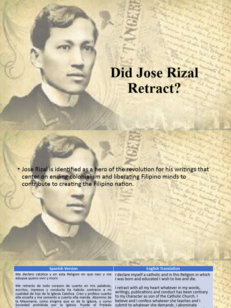 Did Jose Rizal Retract | PDF