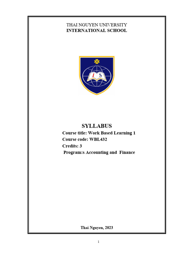 KTTC - WBL432 - Work Based Learning 1 | PDF | Business