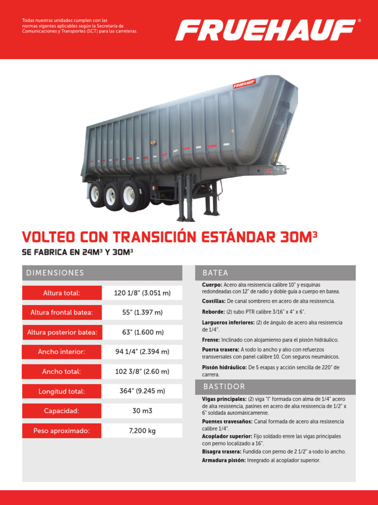Gondola de 30m3 | PDF | Vehículos con tracción trasera | Coche