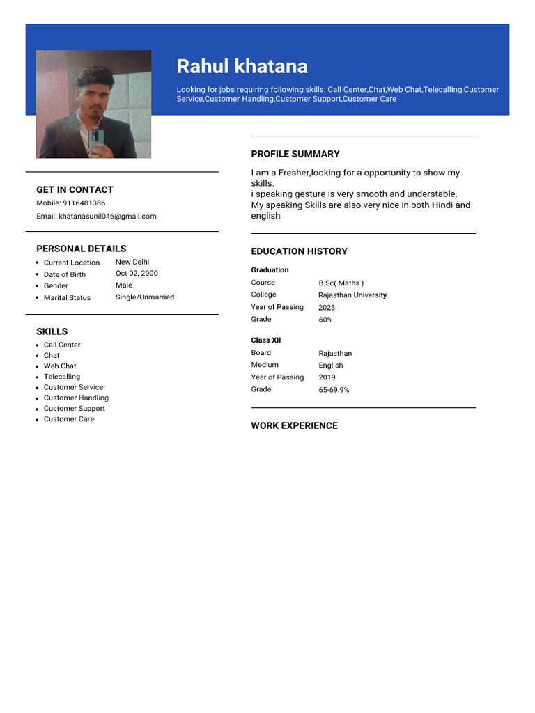Rahul Resume | PDF Rahul Resume | PDF