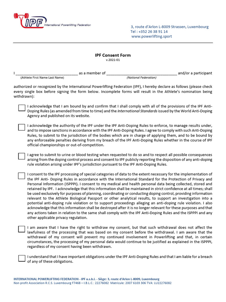 IPF Consent Form 2021v2 | PDF
