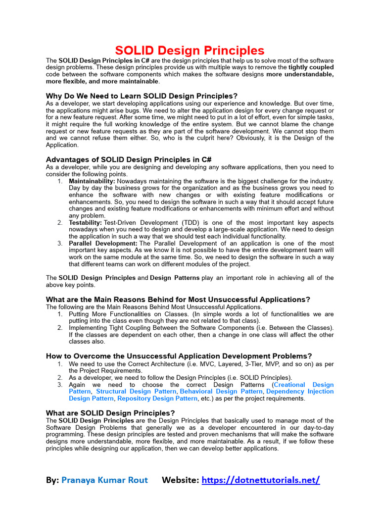 SOLID Design Principles 1697110208 | PDF