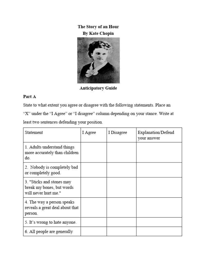 The Story of An Hour by Kate Chopin | PDF