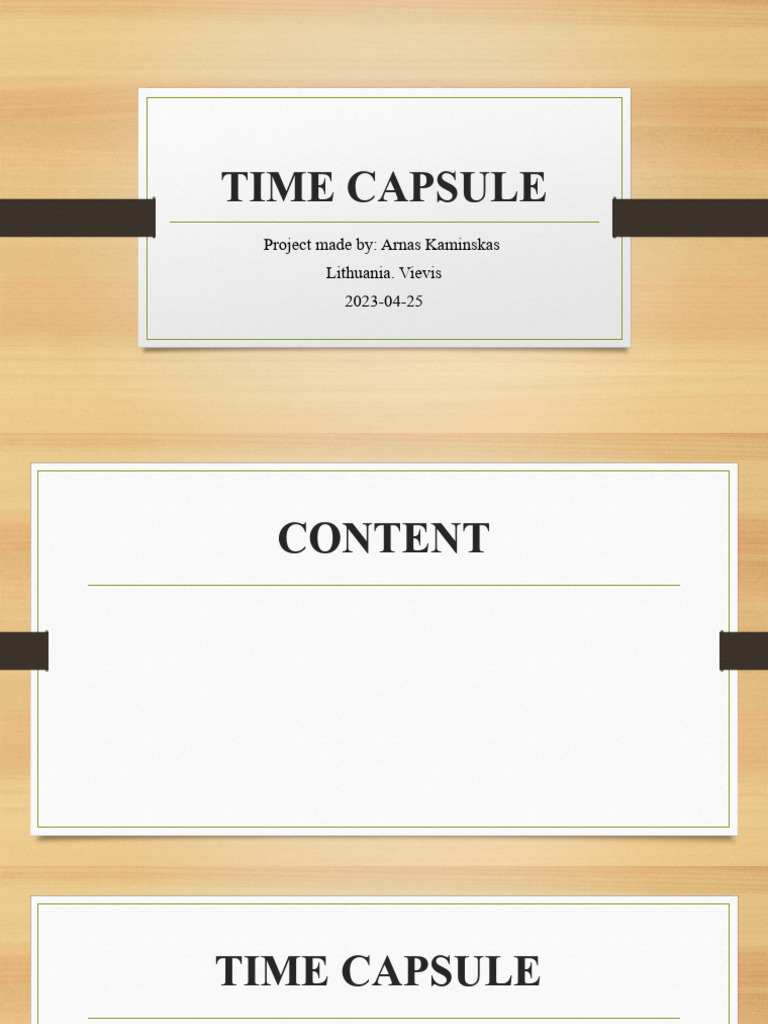 Time Capsule | PDF