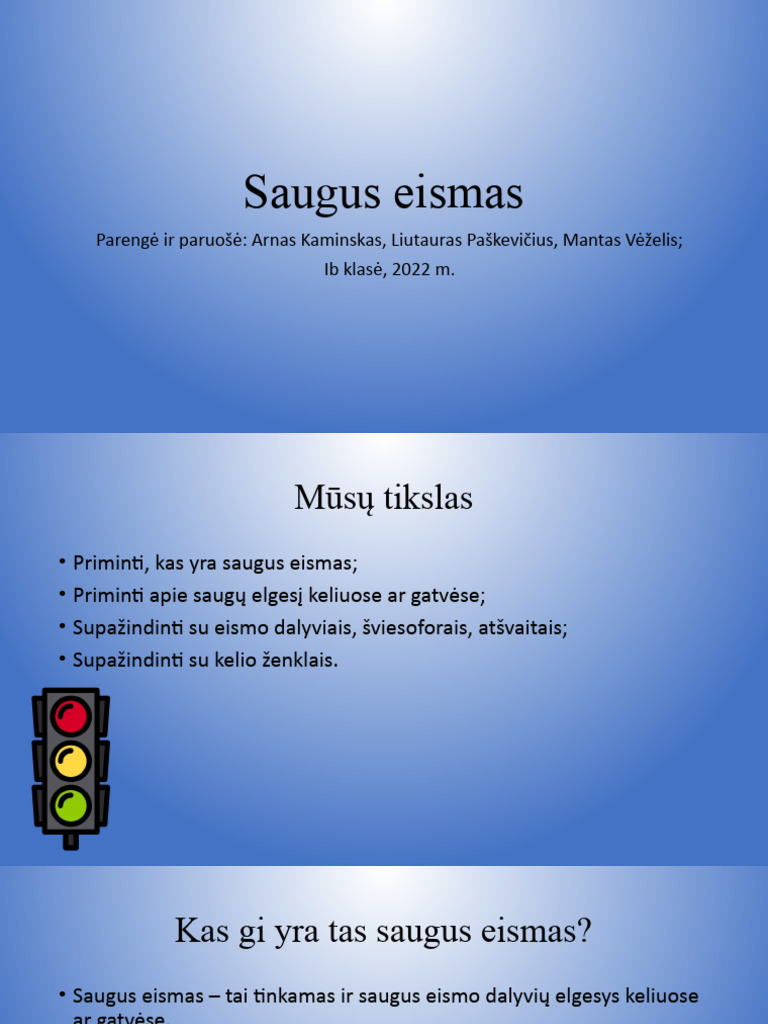 Saugus Eismas | PDF