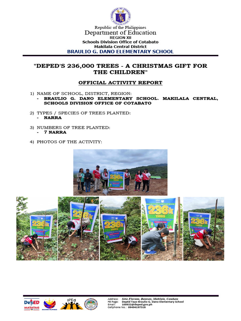 BGDES Tree Planting Activity Report | PDF