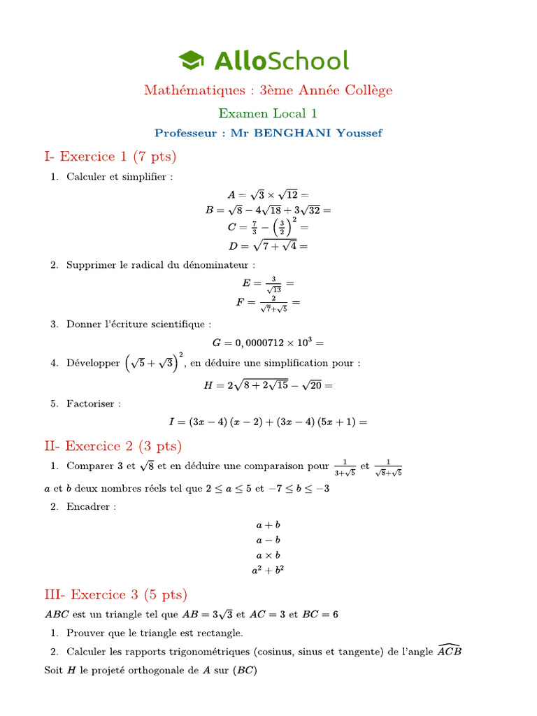 Maths 3ac Examen Local 1 1 | PDF