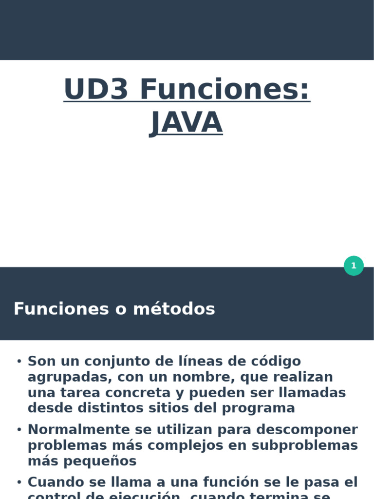 UD3 Funciones | PDF