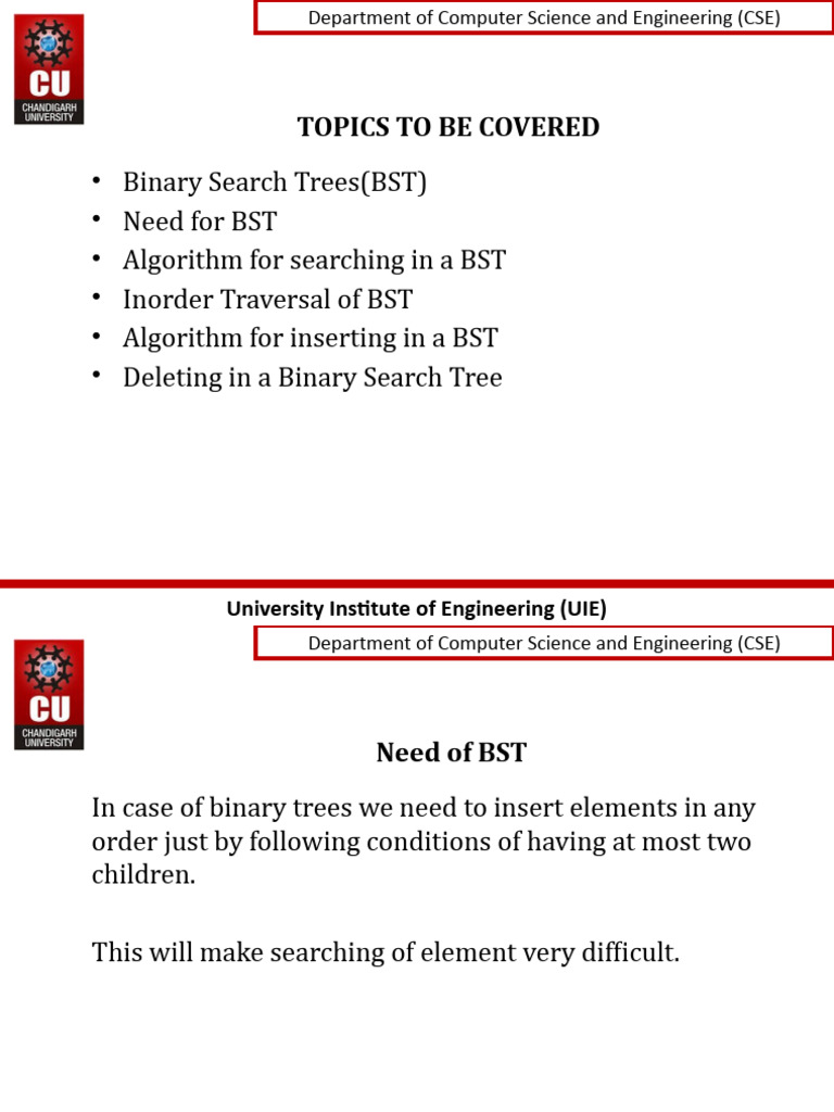 Binary search tree | PDF | Algorithms | Algorithms And Data Structures