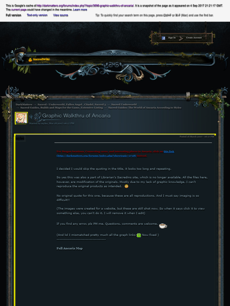 Graphic Walkthru of Ancaria - Sacred Guides: The World of Ancaria ...