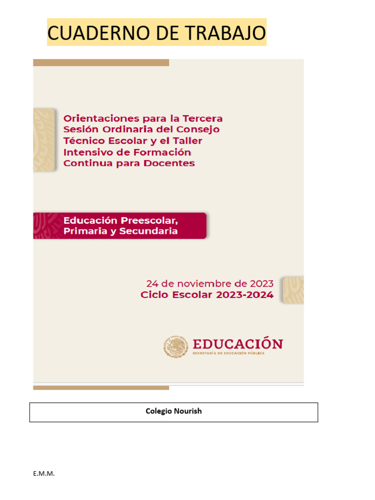 Cte - Cuaderno - Trabajo - 3a. Sesión | PDF | Evaluación | Enseñando