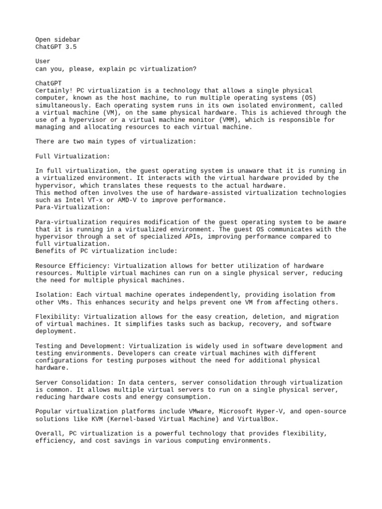 Virtualization Questions | PDF | Virtualization | Cloud Computing