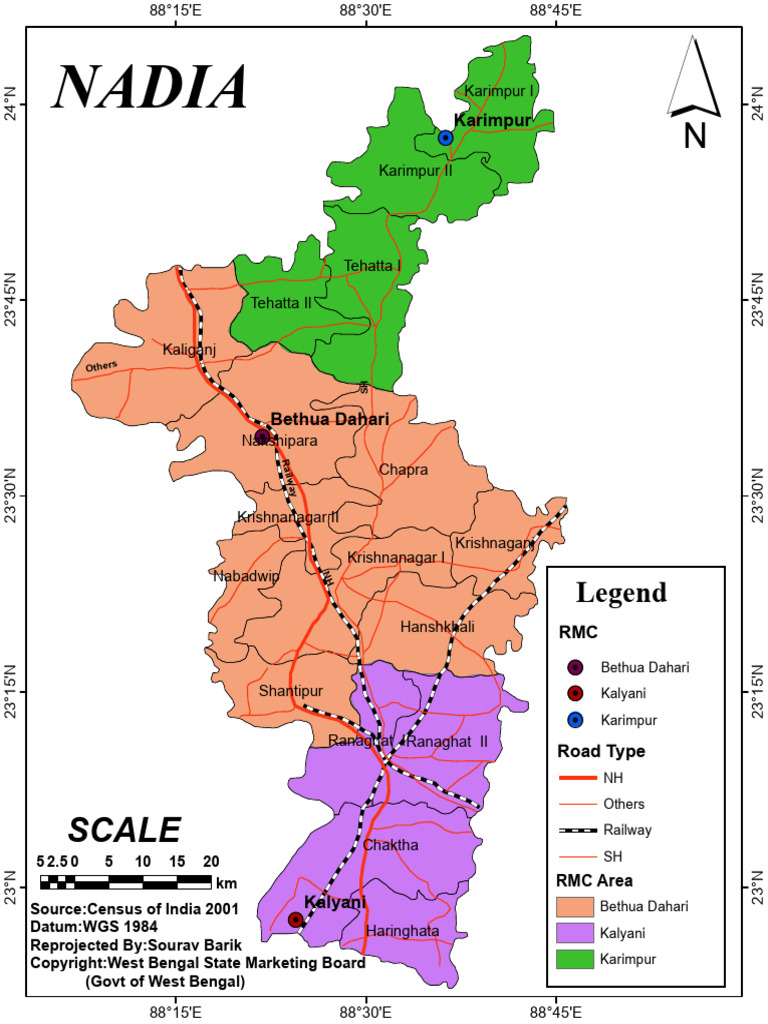 Nadia Lat Long | PDF | Geodesy | Geographical Technology Nadia Lat Long | PDF | Geodesy | Geographical Technology