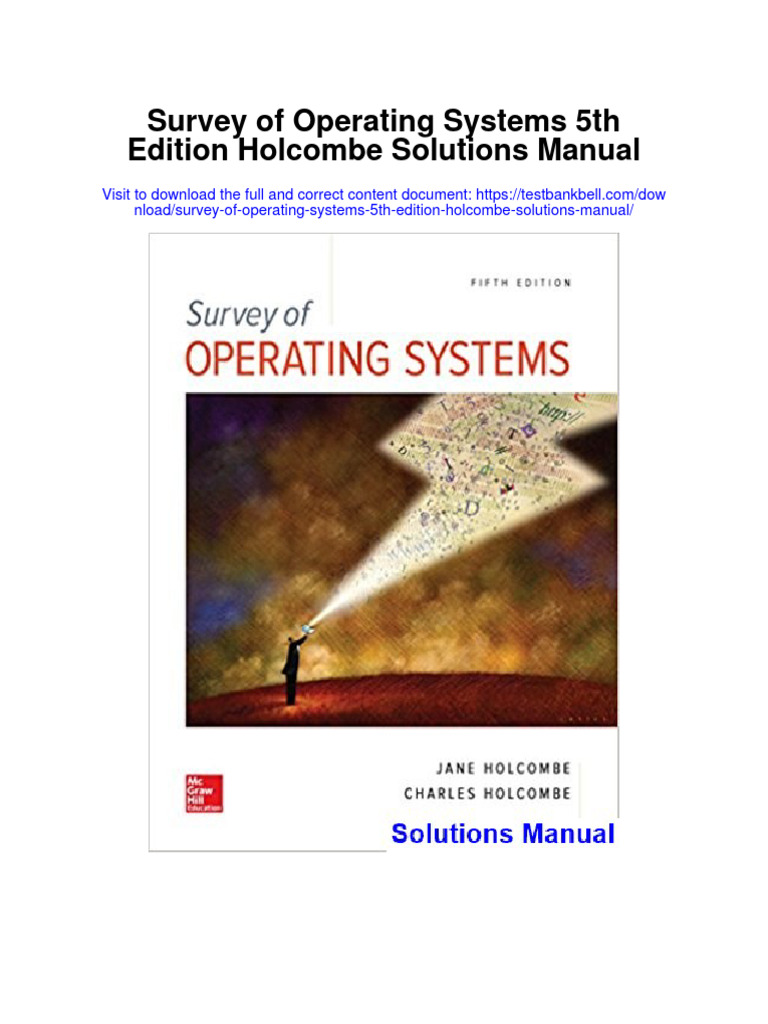 Instant Download Survey of Operating Systems 5th Edition Holcombe Solutions Manual PDF Scribd ...