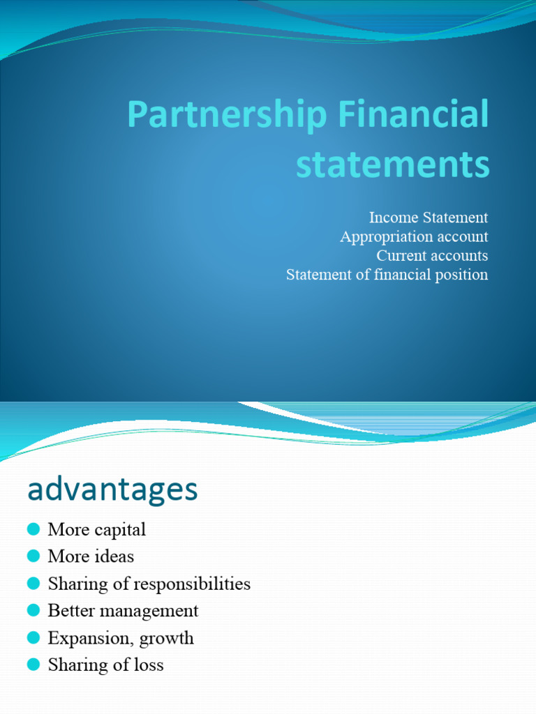 Partnership Financial Statements | PDF | Income Statement | Interest