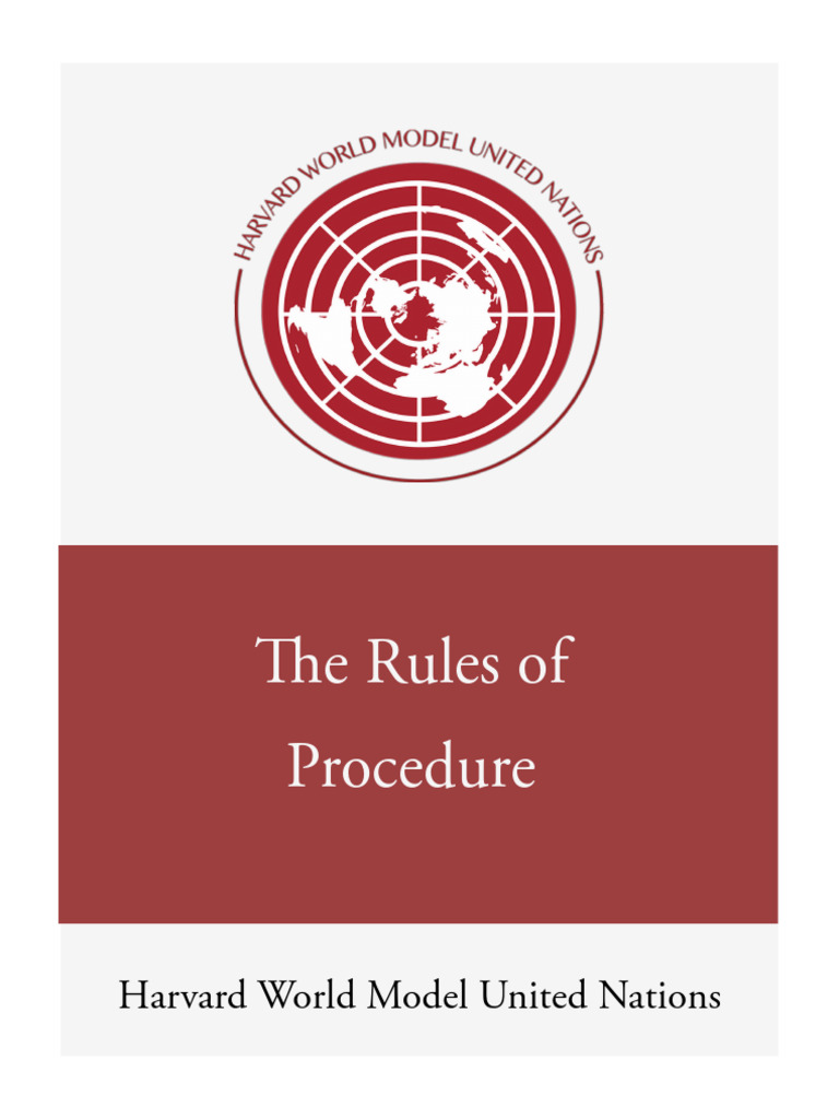 Harvard World MUN Rules of Procedure | PDF | Committee | Political Law