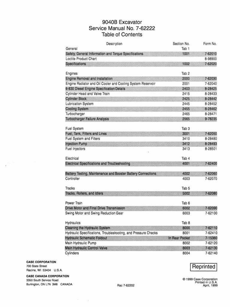 CASE 9040B Servman | PDF | Manufactured Goods | Mechanical Engineering