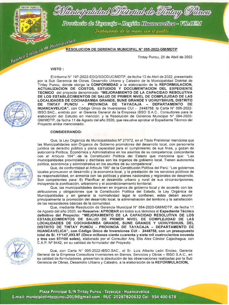 Resol. Aprob. Exp. Tecnico | PDF