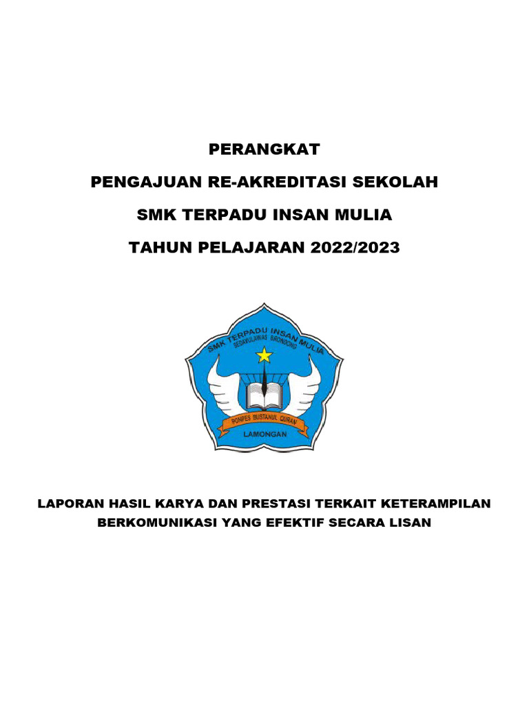Laporan Hasil Karya Dan Prestasi Terkait Ketrerampilan Berkomunikasi ...