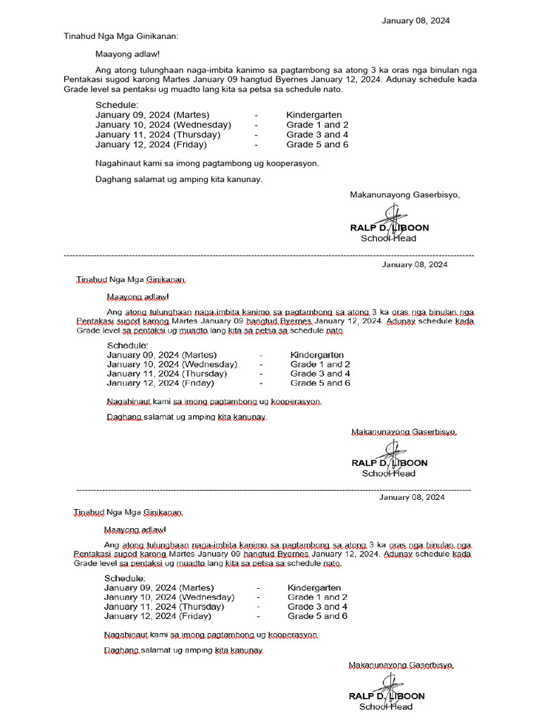 PTA Letter Pentakasi 01-09-2024 | PDF
