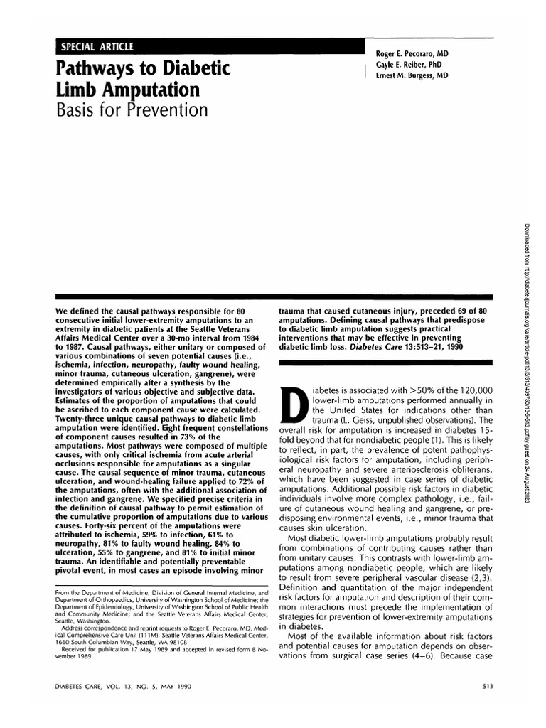 Limb Amputation Pdf Amputation Wound