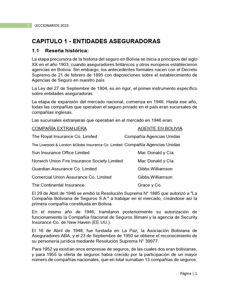 Contabilidad de Seguros Tema #1 | PDF