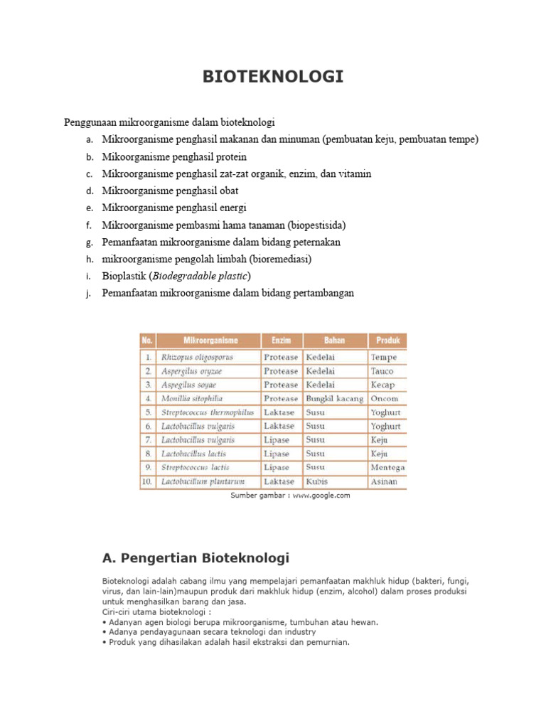 Penggunaan Mikroorganisme Dalam Bioteknologi | PDF