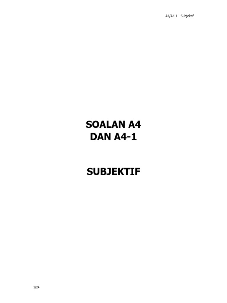 A4 Subj | PDF