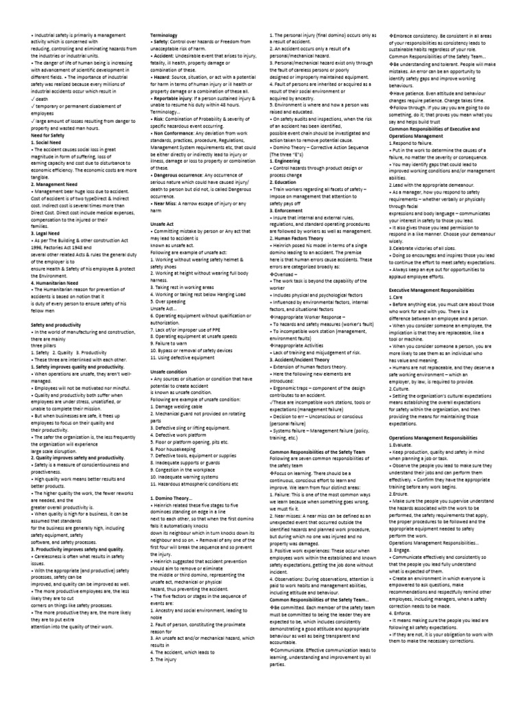 Mod 1 Pdf Safety Occupational Safety And Health