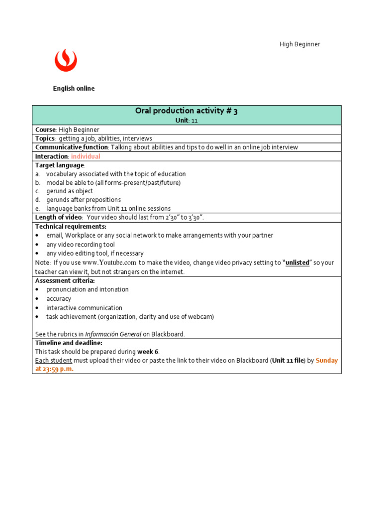 High Beginner OPA # 3 UNIT 11 | PDF | Human Communication | Communication