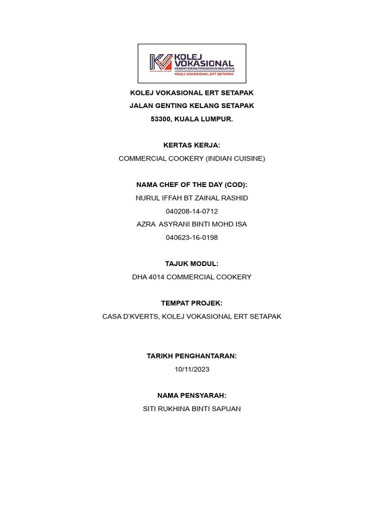 Proposal Cod Indian | PDF
