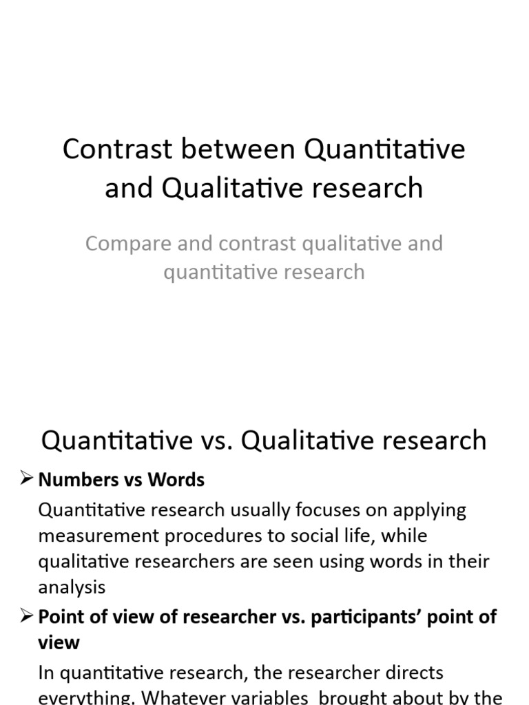 Quantitative vs. Qualitative Research Explained | PDF | Qualitative ...
