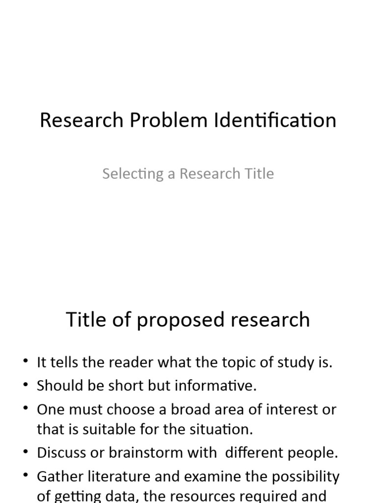 3 Research Problem Identification | PDF | Knowledge | Theory
