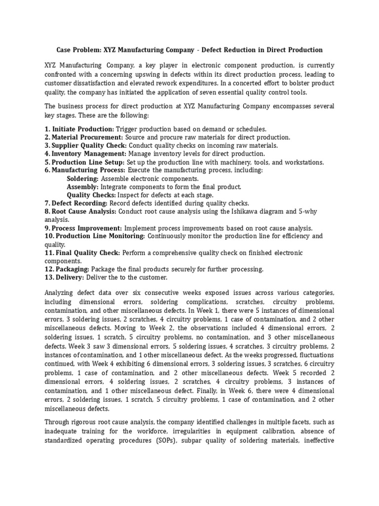 Case Problem | PDF | Business Process | Business