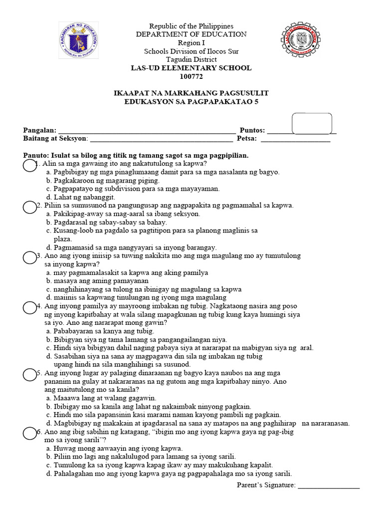 PT - EsP 5 - 4TH | PDF