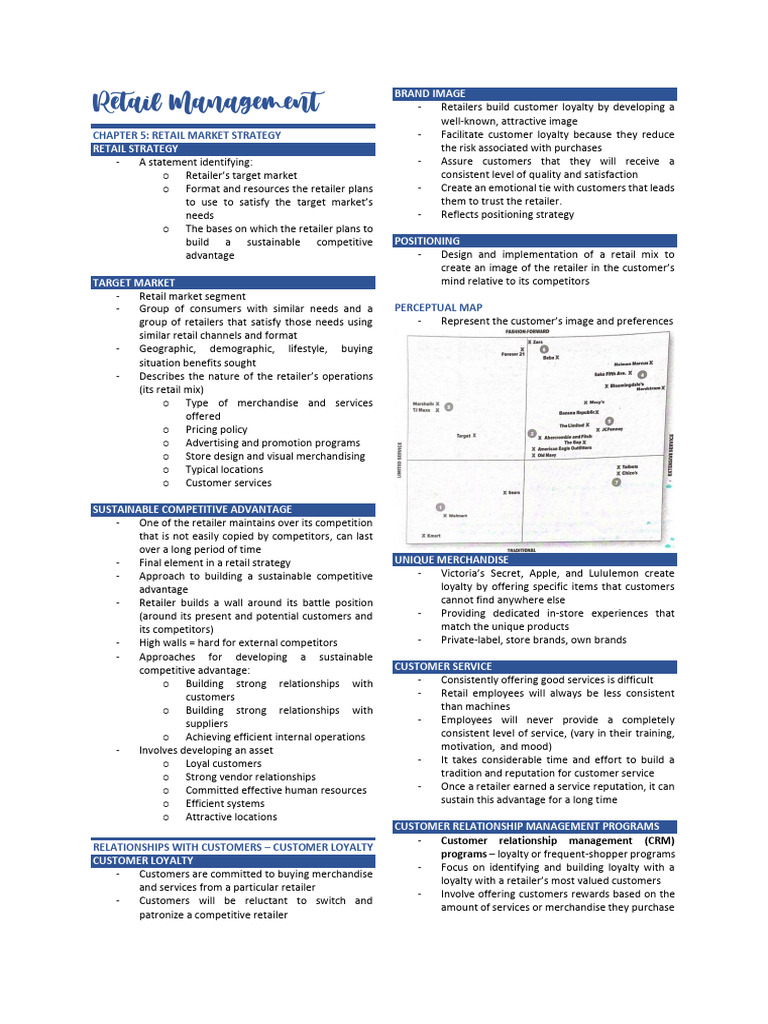 Chapter 5&7 - Retail | PDF | Retail | Strategic Management