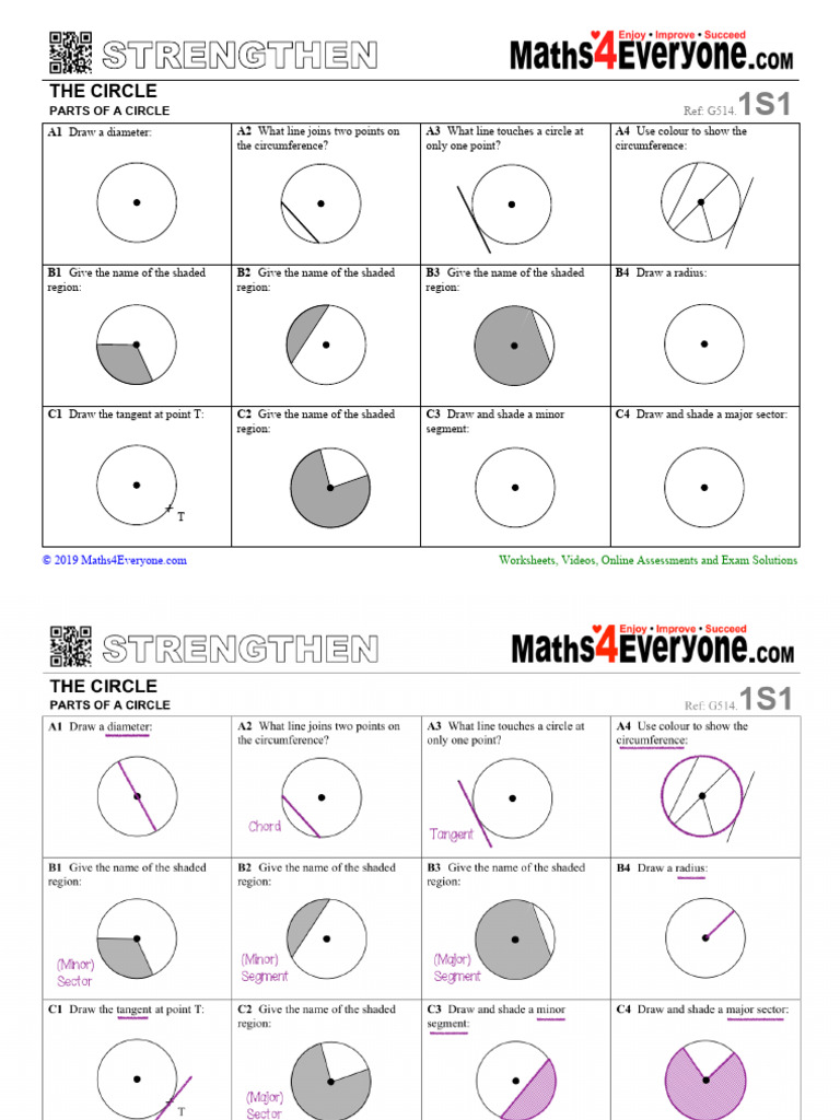 parts-of-a-circle-20396 | PDF | Elementary Geometry | Euclidean Geometry