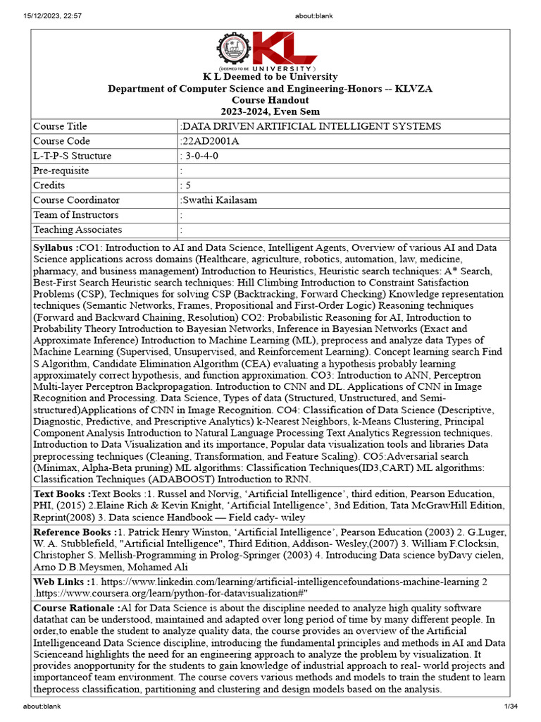 DDAIS Adv | Download Free PDF | Engineering | Machine Learning