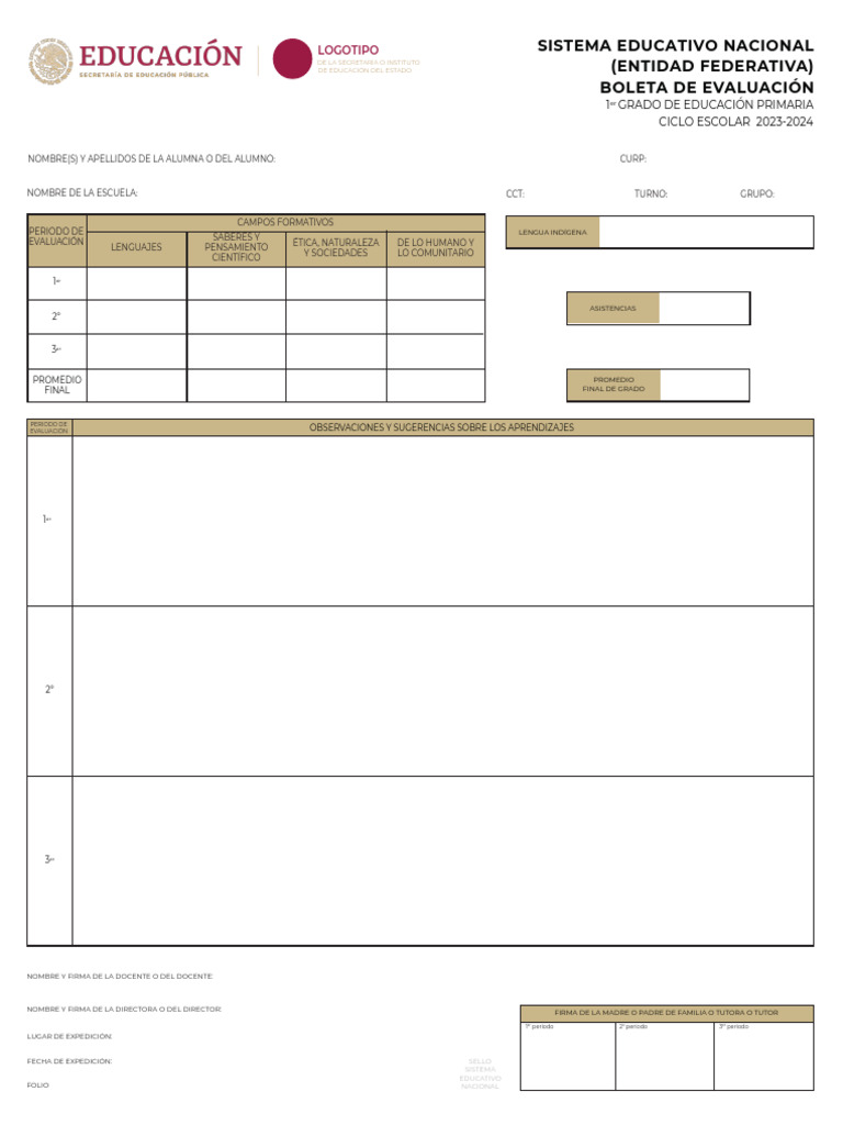 Boleta Con Firma Autografa | Descargar gratis PDF | Maestros | Evaluación