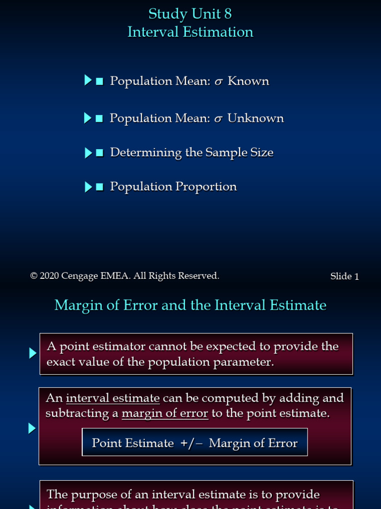 8 Interval Estimation | Download Free PDF | Sample Size Determination ...