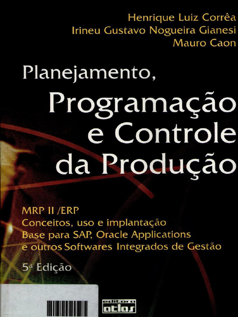 Planejamento Programação E Controle Da Produção 5a Ed Corrêa Pdf