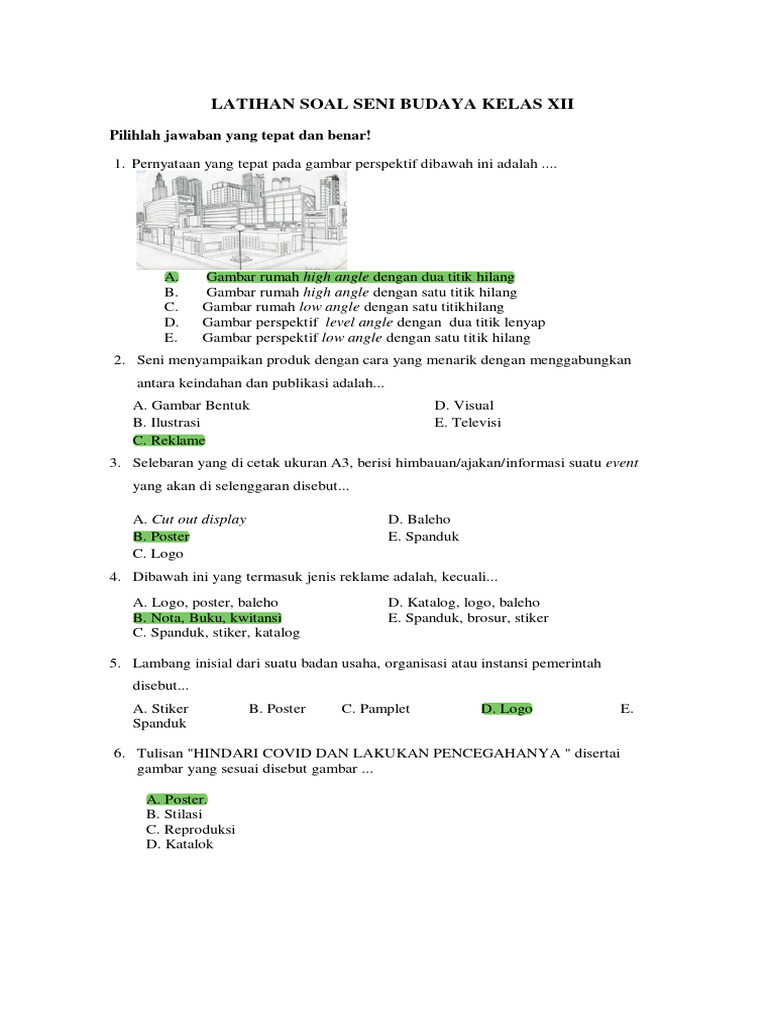 Latihan Soal Kelas XII | PDF