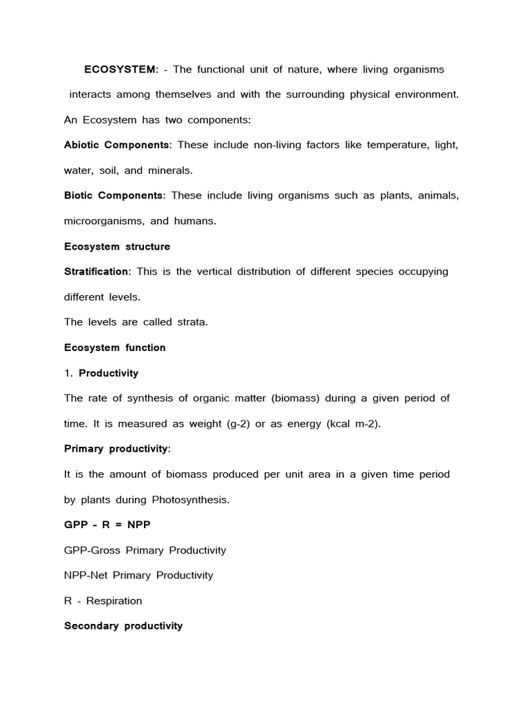 Ecosystem | PDF | Food Web | Ecosystem