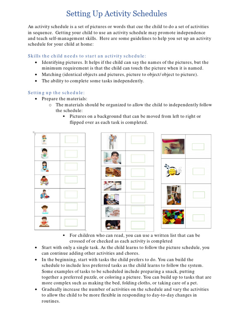 setting-up-activity-schedules_2 | PDF
