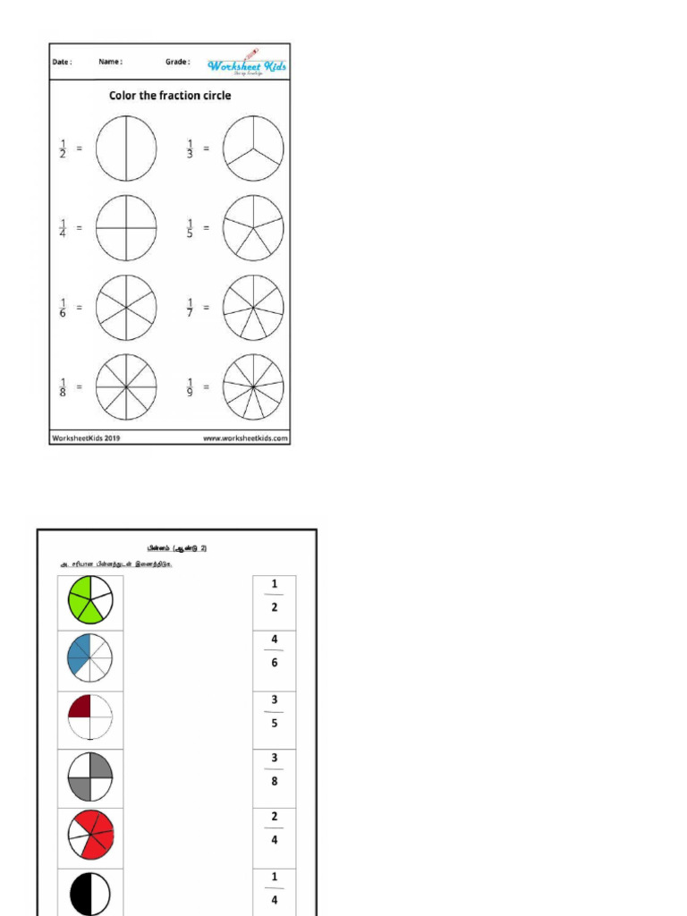 Fraction Year 1 | PDF
