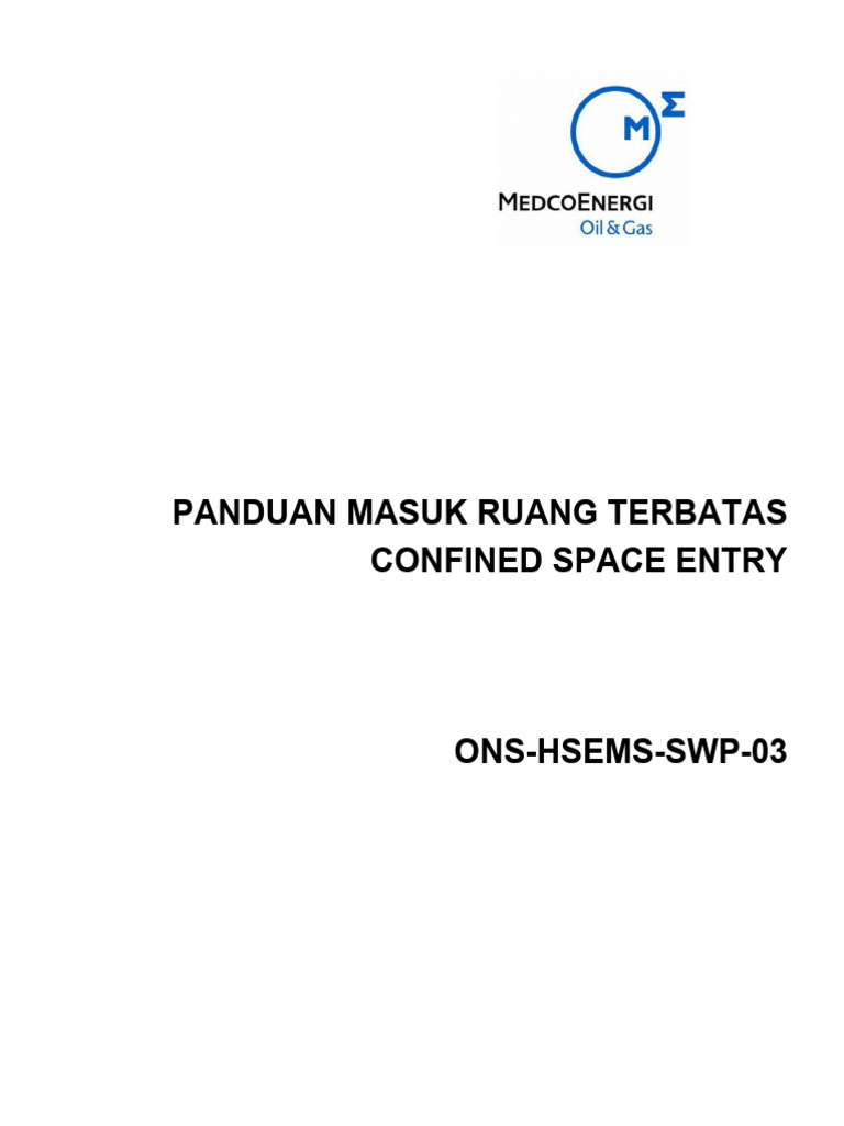 Safe Work Practice Confined Space Entry | PDF | Safety | Occupational Safety And Health
